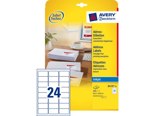 Avery etiketten